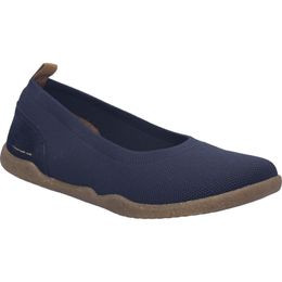 Ballerina Josef Seibel "Cassandra 06, nachtblau", Damen, Gr. 40, blau (nachtblau), Obermaterial: 80% Rindsleder Leather cow. 20% Textilmaterial TEXMAT., Schuhe Ballerina