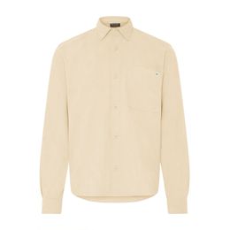 Langarmhemd INDICODE "Langarmhemd IDMotoril", Herren, Gr. XXL, N-Gr, beige (fog), Obermaterial: 100% Polyester PES., Hemden Langarmhemd
