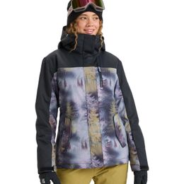 Snowboardjacke Roxy "Roxy Jetty Block 10K", Damen, Gr. L, frost gray pinetrees, Obermaterial: 55% Microfaser, 45% Microfaser;, Jacken Snowboardjacke