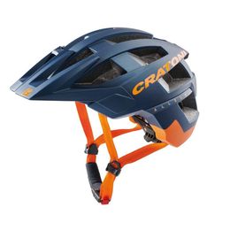 Fahrradhelm Cratoni "MTB Fahrradhelm AllSet blau/orange matt" Gr. M, blau, Helme, M, 100% Erzeugnis unbest Zusammensetzg EuZ., Fahrradhelm