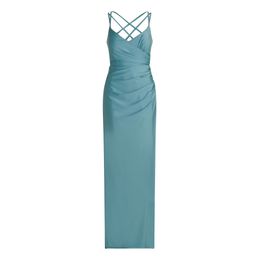 Abendkleid Vera Mont "Abendkleid figurbetont", Damen, Gr. 30, EURO, blau (night turquoise), Obermaterial: 82% Polyamid PA. 18% Elasthan EL., Kleider Abendkleid