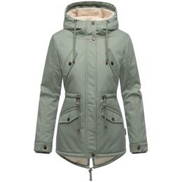 Winterjacke Marikoo "Winterjacke Manolya", Damen, Gr. XXL, gr&uuml;n (smokey mint), Obermaterial: 100% Baumwolle CO. Obermaterial: Futter: 100% Polyester PES. 100% Polyester PES., Jacken Winterjacke