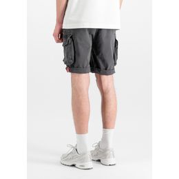 Shorts Alpha Industries "Crew Short", Herren, Gr. 32, Normalgr&ouml;&szlig;en, grau (vintage grau), Obermaterial: 98% Baumwolle, 2% Elastan; Futter: 100% Baumwolle, Hosen Shorts