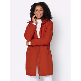 Kurzmantel Casual Looks, Damen, Gr. 36, rot (rostrot), 100% Polyester, B&uuml;ndchen:5% Elasthan, 95% Polyester, M&auml;ntel Kurzmantel