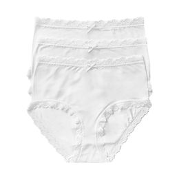 Taillenslip Nina von C. "3er Pack Damen Taillenslip Multiple Packs", Damen, Gr. 50, wei&szlig;, Obermaterial: 95% Modal CMD. 5% Elasthan EL., Unterhosen Taillenslip