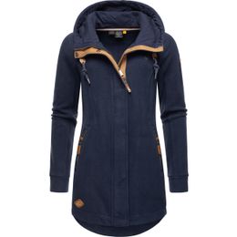 Kapuzensweatjacke Ragwear "Fleecejacke Letti Fleece", Damen, Gr. XS, blau (navy), Obermaterial: 100% Polyester PES., Sweatjacken Kapuzensweatjacke