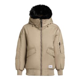 Bomberjacke Khujo "Bomberjacke Cela", Damen, Gr. XL, beige (bomber beige), Obermaterial: 100% Nylon NY. Obermaterial: Futter: 100% Polyester PES. 100% Polyester PES., Jacken Bomberjacke