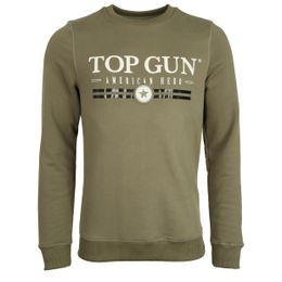 Sweatshirt Top Gun "Sweatshirt TG202011129", Herren, Gr. M, gr&uuml;n (olive), Obermaterial: 50% Baumwolle CO. 50% Polyester COOLMAX PES(Coolmax)., Sweatshirts Sweatshirt
