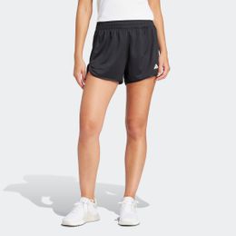 Shorts adidas Performance "PACER KNIT HIGH", Damen, Gr. XL, L&auml;nge 5, schwarz (schwarz, innenbeinl&auml;nge ca. 13 cm), Obermaterial: 100% Polyester, Hosen Shorts, Trainingsshorts aus weiches Material, atmungsaktiv