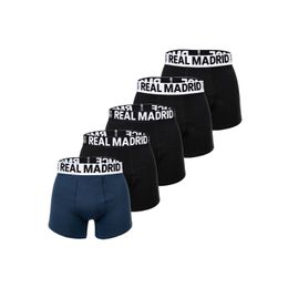 Boxershorts REAL MADRID "Boxershort RM Boxer Briefs 5-Pack 5er Pack", Herren, Gr. XXL, bunt (schwarz, dunkelblau), Obermaterial: 95% Baumwolle CO. 5% Elasthan EL., Unterhosen Boxershorts