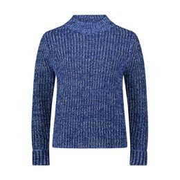BETTY & CO Strickpullover BETTY & CO "Strickpullover mit Struktur", Damen, Gr. 40, blau (blau, light blau), Obermaterial: 76% Polyacryl PAN. 12% Wolle mw. 9% Polyamid PA. 3% Wolle mw., Pullover Strickpullover