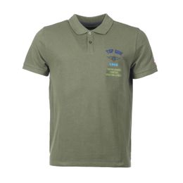 T-Shirt Top Gun "Polo TG20201018", Herren, Gr. S, gr&uuml;n (olive), Obermaterial: 100% Baumwolle CO., Shirts T-Shirt