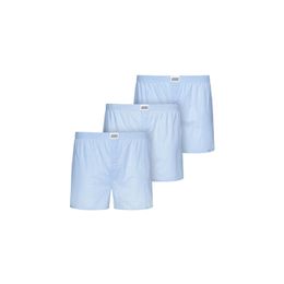 Webboxer Jockey "Web-Boxershorts Boxer Woven 3er Pack", Herren, Gr. S, blau, Obermaterial: 100% Baumwolle CO., Unterhosen Webboxer