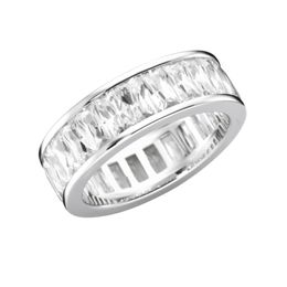 Silberring "Ring mit wei&szlig;en Zirkonia, Silber 925" Gr. 50, wei&szlig;, Giorgio Martello MILANO, Fingerringe, Damen, 50, Silber 925 (Sterlingsilber), Silberring