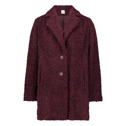 BETTY & CO Outdoorjacke BETTY & CO "Outdoorjacke mit Reverskragen", Damen, Gr. 46, lila (schwarz aubergine), Obermaterial: 100% Polyester PES., Jacken Outdoorjacke