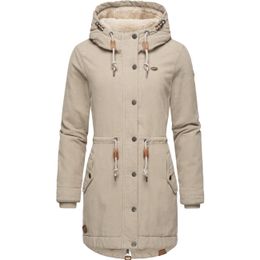Wintermantel Ragwear "Winterjacke Canny Corduroy", Damen, Gr. XL, beige (bone), Obermaterial: 100% Baumwolle CO. Obermaterial: Futter: 100% Polyester PES. 100% Polyester PES., M&auml;ntel Wintermantel