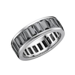 Silberring "Ring mit schwarzen Zirkonia, Silber 925" Gr. 52, schwarz, Giorgio Martello MILANO, Fingerringe, Damen, 52, Silber 925 (Sterlingsilber), Silberring