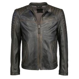 Lederjacke Mustang "Lederjacke Denis", Herren, Gr. 4XL, braun, Obermaterial: 100% Lammleder LEL. Futter: 100% Baumwolle CO., Jacken Lederjacke