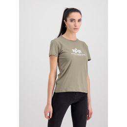 T-Shirt Alpha Industries "New Basic T-Shirt BL W", Damen, Gr. XS, gr&uuml;n (olive), Obermaterial: 100% Baumwolle, Shirts T-Shirt