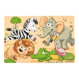 Ritzenhoff & Breker Platzset RITZENHOFF & BREKER "Platzset Happy Zoo 45 x 30 cm", braun (zoo, tiere), Platzsets, Platzset