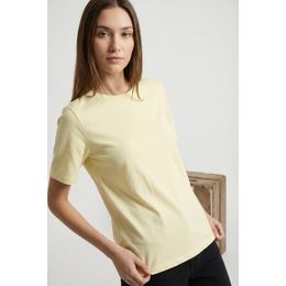 Kurzarmshirt Only "ONLOnly S/S TEE JRS NOOS", Damen, Gr. M, double cream, Jersey, Obermaterial: 100% Baumwolle, unifarben, regular fit normal, Rundhals, Shirts Kurzarmshirt, regular fit, casual, Single Jersey, Baumwolle, Rundhals