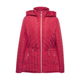 Steppjacke GOLDNER "Figurfreundliche Steppjacke mit Kapuze", Damen, Gr. 46, rot, Obermaterial: 100% Polyester PES., normal, Gummizug, Jacken Steppjacke, Angenehm leicht