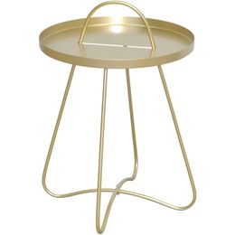 Beistelltisch, gold (goldfarben, goldfarben, goldfarben), B:40cm H:57cm T:40cm, HOFMANN LIVING AND MORE, Tische, Beistelltisch, Metallplatte