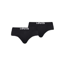 Levi's Slip LEVI'S "Slip 2er Pack", Herren, Gr. M, schwarz, Obermaterial: 95% Baumwolle CO. 5% Elasthan EL., Unterhosen Slip
