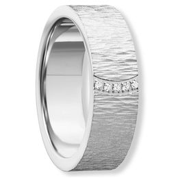 Silberring ONE ELEMENT "Zirkonia Freundschaft Partner Ring aus 925 Silber" Gr. 54, silber, Fingerringe, Damen, 54,mit Zirkonia, Silber 925 (Sterlingsilber), Silberring