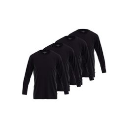 G&ouml;tzburg Longsleeve G&Ouml;TZBURG "Longsleeve Langarmshirt 4P 4er Pack", Herren, Gr. M, schwarz, Obermaterial: 100% Baumwolle CO., Shirts Longsleeve