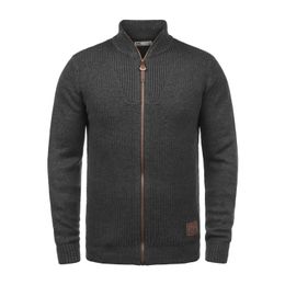 !Solid Strickjacke SOLID "Strickjacke SDTristian", Herren, Gr. M, grau (dar grau m), Obermaterial: 50% Baumwolle CO. 50% Polyacryl PAN., Strickjacken Strickjacke