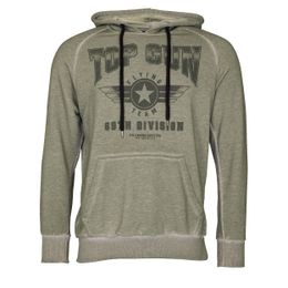 Kapuzensweatshirt Top Gun "Hoodie TG20212102", Herren, Gr. XL, gr&uuml;n (oliv), Obermaterial: 100% Baumwolle CO., Pullover Kapuzensweatshirt
