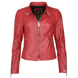 Lederjacke Maze "Lederjacke Lindsay", Damen, Gr. XL, rot, Obermaterial: 100% Lammleder LEL. Futter: 100% Polyester PES., Jacken Lederjacke