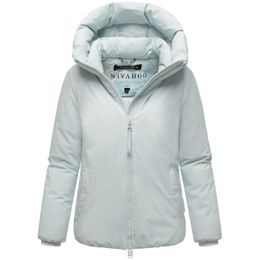 Winterjacke Navahoo "Winterjacke Bl&uuml;tenlicht 14", Damen, Gr. L, blau (ice blau), Obermaterial: 100% Polyester PES. Obermaterial: Futter: 100% Polyester PES. 100% Polyester PES., Jacken Winterjacke