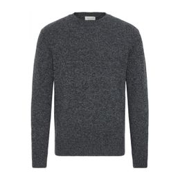Strickfleece-Pullover Casual Friday "Strickpullover CFANTE", Herren, Gr. L, schwarz (schwarz beauty melange), Obermaterial: 70% Wolle mw. 25% Nylon NY. 5% sonstige Fasern AF., Pullover Strickfleece-Pullover