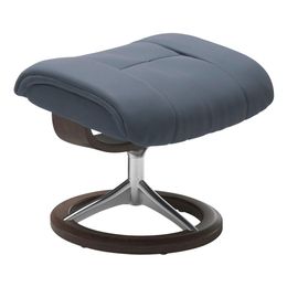 Fu&szlig;hocker stressless "Mayfair", blau (sparrow blau paloma), B:55cm H:41cm T:39cm, Leder BATICK: BATICK ist ein leicht korrigiertes, durchgef&auml;rbtes und genarbtes M&ouml;belleder, bei dem die meisten Unebenheiten und Spuren in der Regel entfernt wurden.;Leder PALOMA: PALOMA ist ein durchgef&auml;rbtes Semianilin-M&ouml;belleder mit nat&uuml;rlicher Narbung.;ROHLEDER Stoff Q2 FARON: Ein fester zuverl&auml;ssiger Boucl&eacute; mit e