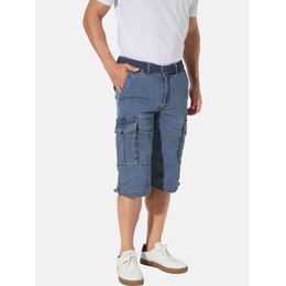 Longbermudas Babista "Jeansbermuda ISANDRO", Herren, Gr. 62, N-Gr, blau (hellblau), Obermaterial: 98% Baumwolle CO. 2% Elasthan EL., Hosen Longbermudas