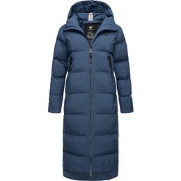 Wintermantel Ragwear "Wintermantel Patrise", Damen, Gr. 3XL, blau (indigo blau), Obermaterial: 100% Polyester PES. Obermaterial: Futter: 100% Polyester PES. 100% Polyester PES., M&auml;ntel Wintermantel