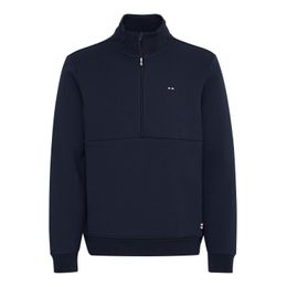 Longpullover FQ1924 "Sweatshirt FQWILLIAM zipneck sweatshirt", Herren, Gr. M, blau (salute), Obermaterial: 80% Baumwolle CO. 16% Polyester PES. 4% Elasthan EL., Pullover Longpullover