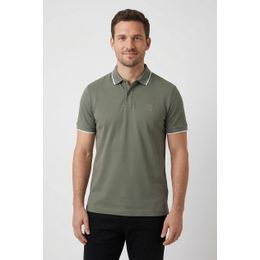 Poloshirt BOSS Orange "Passertip", Herren, Gr. 5XL, open grau076, Piqu&eacute;, Obermaterial: 95% Baumwolle, 5% Elasthan, unifarben, slim fit h&uuml;ftbedeckend, V-Ausschnitt, eingesetzt B&uuml;ndchen, Shirts Poloshirt, mit BOSS Logo-Badge