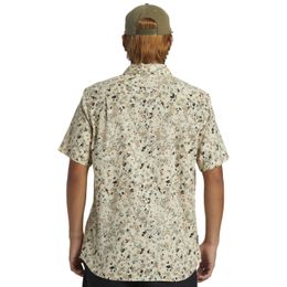 Kurzarmhemd Quiksilver "Fairway Classic", Herren, Gr. XS, US-Gr&ouml;&szlig;en, wei&szlig; (oyster wei&szlig; aop best ss), Obermaterial:54% Hanf, 44% Walkfrottier, 2% Elasthan;, Hemden Kurzarmhemd