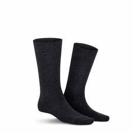 Socken Kunert "Socke Richard", Herren, Gr. 39-42, grau (silber, meliert 8110), Obermaterial: 98% Baumwolle CO. 2% Elasthan EL., Socken Socken