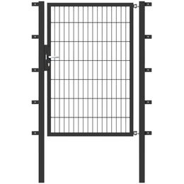 Zauneinzelt&uuml;r Alberts "Flexo", grau (anthrazit), B:100cm H:140cm, Stahl, Tore, Zauneinzelt&uuml;r, 100 cm Breite, in versch. H&ouml;hen