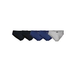 JBS of Denmark Slip JBS "Slip 5er Pack", Herren, Gr. XL, bunt (schwarz, blau, grau), Obermaterial: 100% Baumwolle CO., Unterhosen Slip