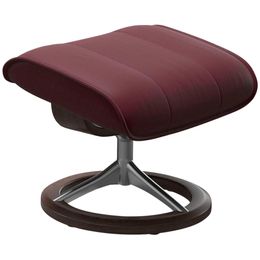 Fu&szlig;hocker stressless "Admiral", rot (bordeaux batick), B:55cm H:41cm T:39cm, Leder BATICK: BATICK ist ein leicht korrigiertes, durchgef&auml;rbtes und genarbtes M&ouml;belleder, bei dem die meisten Unebenheiten und Spuren in der Regel entfernt wurden., Hocker, Fu&szlig;hocker, mit Signature Base, Gestell Wenge