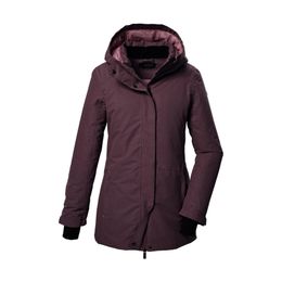 Parka Killtec "KOW 93 WMN PKR", Damen, Gr. 46, lila (pflaume), Oberstoff: 100% Polyester, Futter: 100% Polyamid, Wattierung: 100% Polyester (recycelt), Jacken Parka, Wasser- und winddichter Damenparka, atmungsaktiv, recyceltes Material