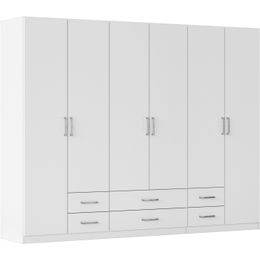 Dreht&uuml;renschrank Rauch "Kleiderschrank Garderobe GAMMA Breiten 91/136/181/226/271/315/360 cm", alpinwei&szlig;, griffe chrom, B:271cm H:210cm T:54cm, Holzwerkstoff, Schr&auml;nke, Dreht&uuml;renschrank, mit Schubladen, verschiedene Griff-Varianten TOPSELLER MADE IN GERMANY