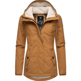 Winterjacke Ragwear "Winterjacke Monade", Damen, Gr. XXL, braun (braun sugar24), Obermaterial: 65% Polyester PES. 35% Baumwolle CO. Obermaterial: Futter: 100% Polyester PES. 100% Polyester PES., Jacken Winterjacke