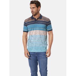 Poloshirt Babista "Poloshirt ULRICO", Herren, Gr. M, blau (blau gemustert), Obermaterial: 62% Baumwolle CO. 38% Polyester COOLMAX PES(Coolmax)., Shirts Poloshirt