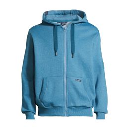 Sweatjacke SALZHAUT "Sweatjacke BREKER", Damen, Gr. 4XL, blau (seaport), Obermaterial: 55% Baumwolle CO. 45% Polyester PES., Sweatjacken Sweatjacke